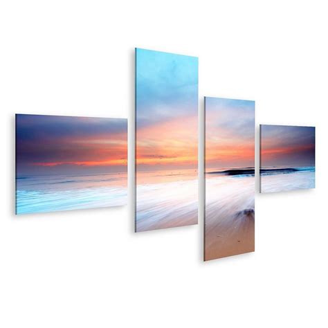 Islandburner Leinwandbild Bild Auf Leinwand Sonnenuntergang Strand Meer