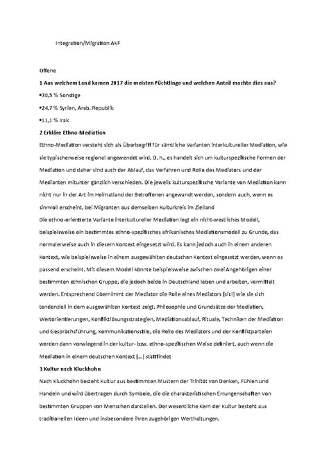 Fragen integration 1 Übungsaufgaben aus Skript zur Vorbereitung für
