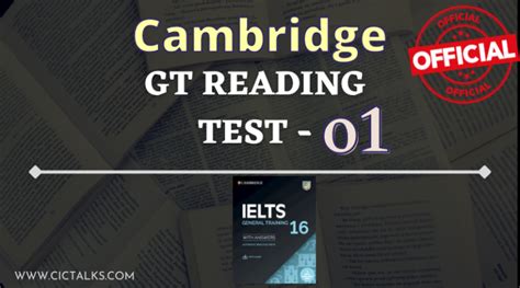 [ielts 16] General Training Reading Test 1 Cic Talks