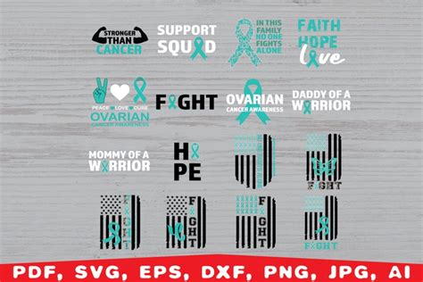 Ovarian Cancer Awareness Svg Teal Ribbon Svg Png 2253892