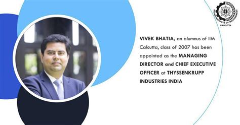 Indian Institute Of Management Calcutta On Linkedin Hearty Congratulations To Mr Vivek Bhatia