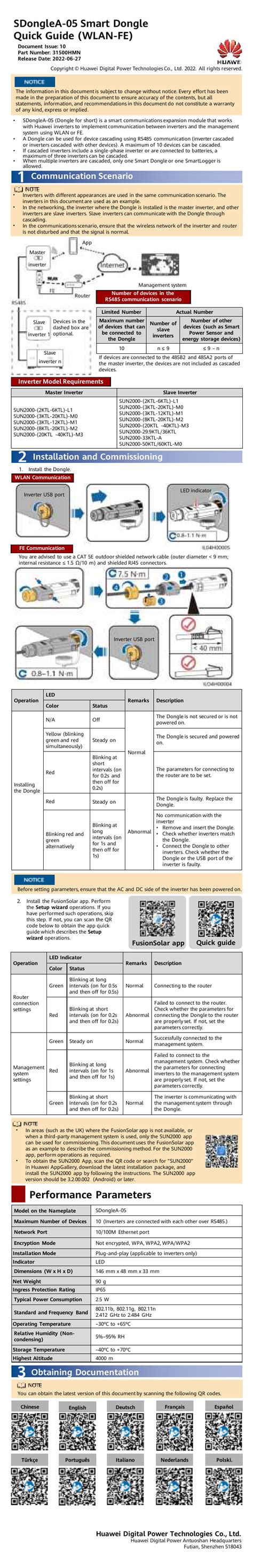 Huawei Smart Dongle WLAN FE Quick Guide SDongleA 05 User Manual