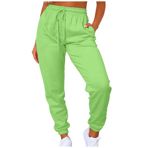 Rpvati Womens Wide Leg Sweatpants With Pockets Elastic Waist High Waist