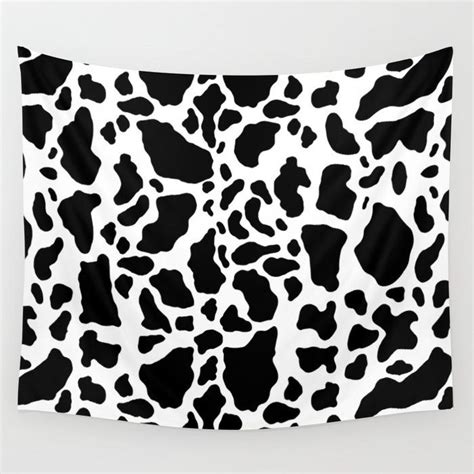 Cowprint Pattern Wall Hanging Tapestry By Looly Elzayat X Cow Print Patterned Throw
