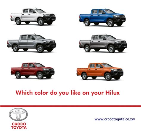 Which Color Do You Like On Your Hilux Croco Motors Toyota
