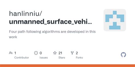 Github Hanlinniuunmannedsurfacevehiclespathfollowingalgorithms