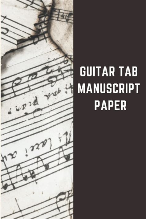 Buy Blank Guitar Tab Manuscript Paper Guitar Tablature For Songs