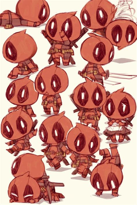 Spideypool By Lkikai Cute Deadpool Deadpool Chibi Spideypool