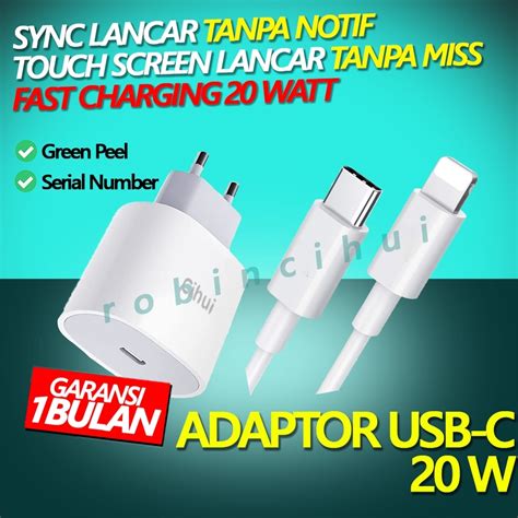 Jual Langsung Kirim Kabel Usb C To Ip Adaptor 2 W 1 Paket 2 Watt Fast