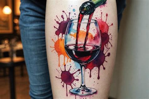 Tatouage de verre de vin des modèles à découvrir Paris18