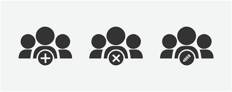 group user vector icon add remove edit user icon symbol group