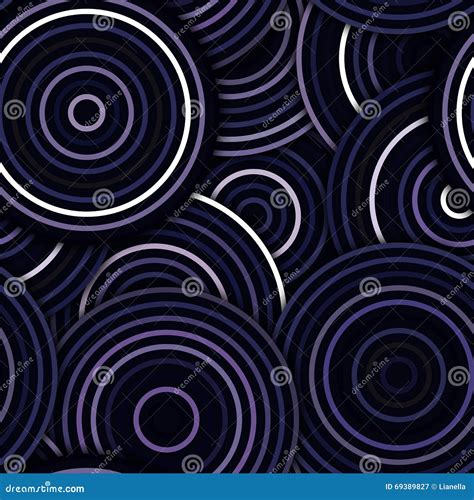 Abstract Geometric Circles Seamless Pattern Stock Vector Illustration