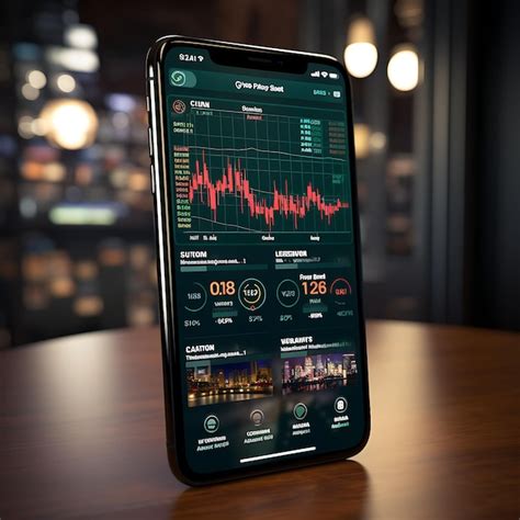 Premium AI Image Mobile App Layout Design Of Stock Market Simulator Gamified And Immersive