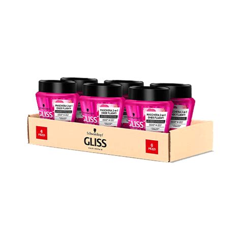 Schwarzkopf Gliss Maschera 2in1 Onde Fluenti 6 Pezzi 🥇 [prova