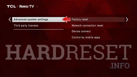 Reset Audio Video Settings TCL TV S How To HardReset Info