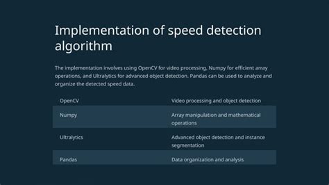 speed detection python project komal pptx computing technology and computing