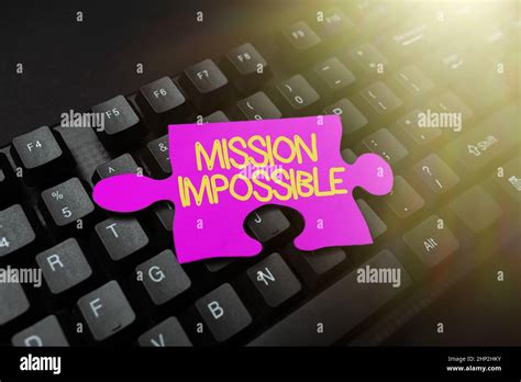 Text Showing Inspiration Mission Impossible Business Idea Difficult