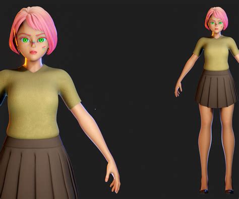 Artstation 3d Modeling Girl Isabella Style 4 Blender 30