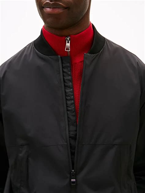 Water Repellent Relaxed Bomber Jacket Black Tommy Hilfiger