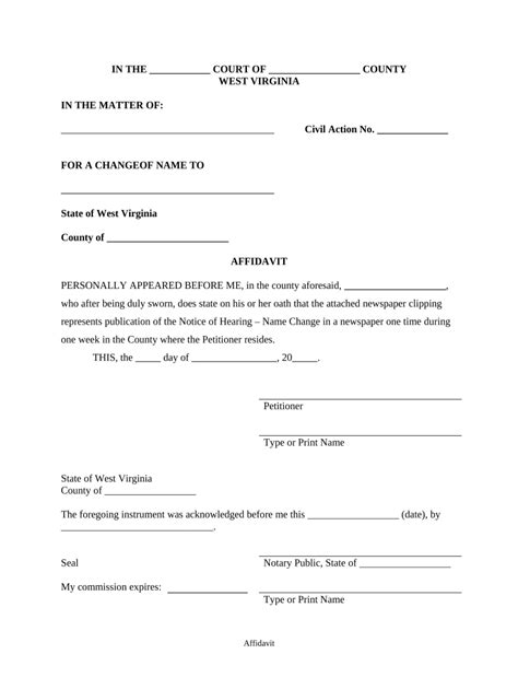 Wv Petition For Name Change Form Fill Out Sign Online DocHub