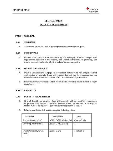 Polyethylene Sheet Pdf