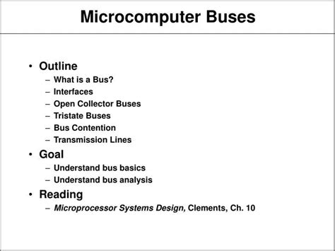 PPT Microcomputer Buses PowerPoint Presentation Free Download ID 1830350