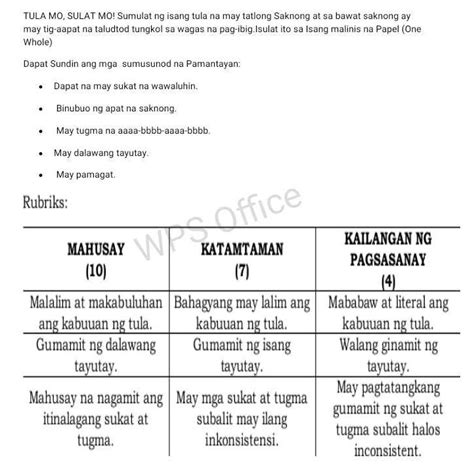 Tula Mo Sulat Mo Sumulat Ng Isang Tula Na Studyx