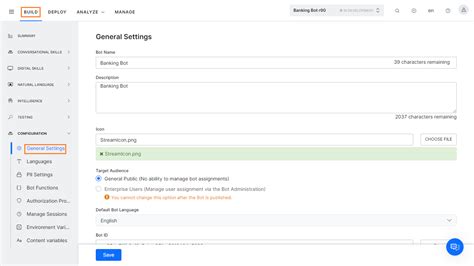 General Settings Kore Ai Documentation V9 1