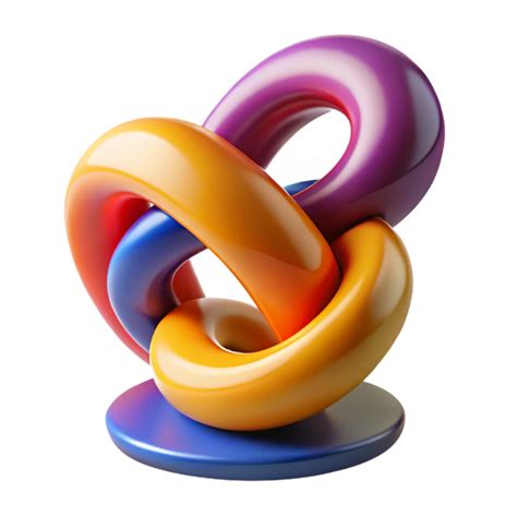 Serene Classic Abstract 3d Render Colorful Knot High Quality 56946704 Png