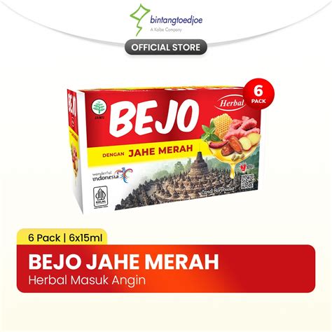 Jual Bejo Jahe Merah Sachet 6 Pack 36 Sachet Meredakan Masuk Angin