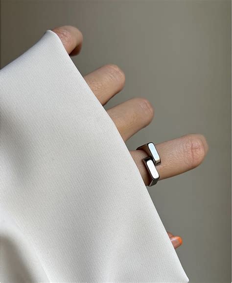 🌈زیور الات یونی کورن🌈 انگشتر دو بعدی نقره ای