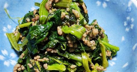 ほうれん草大量消費！ひき肉マヨポン炒め By クックc36ufd 【クックパッド】 簡単おいしいみんなのレシピが367万品