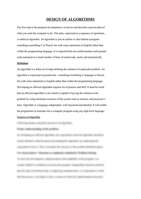 SOLUTION Design Of Algorithms Studypool