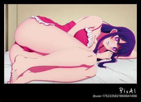Rule 34 Ai Generated Ass Hoshino Ai Lying On Bed Nightie Oshi No Ko