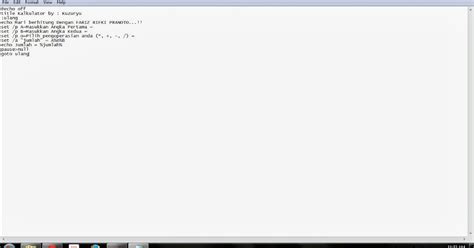Cara Membuat Program Sederhana Dengan Notepad ~ Selalu Dan Pasti Ada