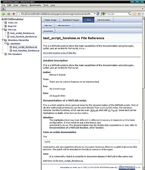 The Documentation For The Matlab Script Generated From The Source Code