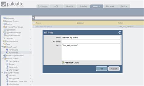 screenshot of hip profile