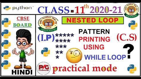 Python For Class 11cs And Ippython Pattern Programs Printing Stars In Pyramid Shape