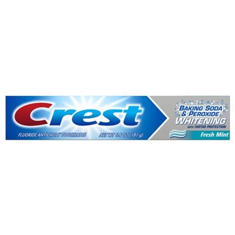 Crest Baking Soda And Peroxide Whitening Fresh Mint Toothpaste 6 4 Oz