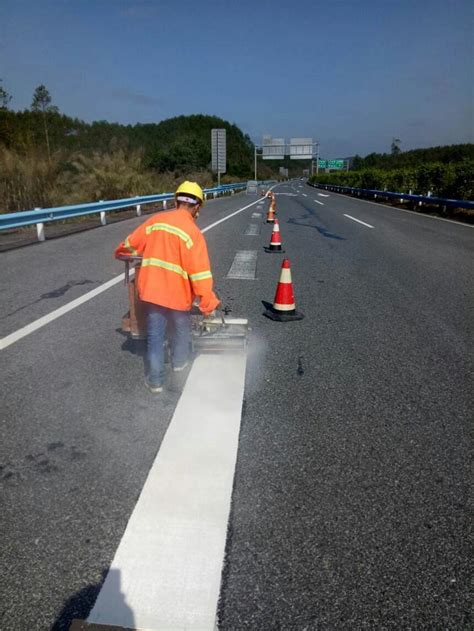 道路标线施工工艺道路标线效果图大山谷图库