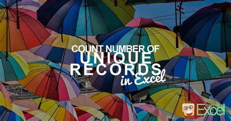 How To Count Number Of Unique Records In Excel 5 Methods