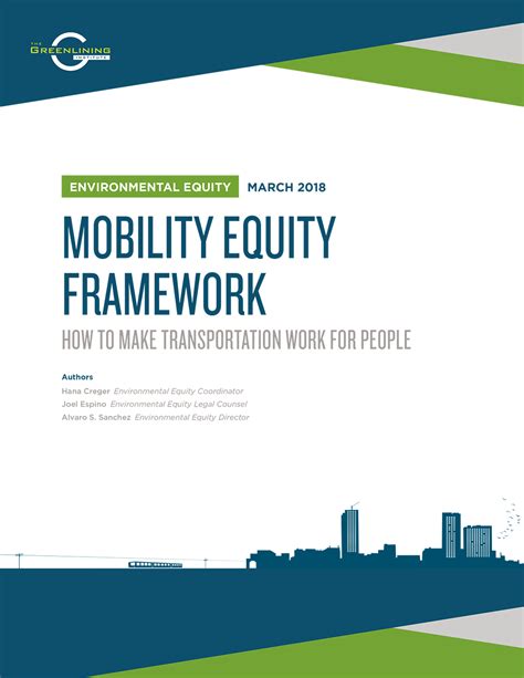 Mobility Equity Framework How To Make Transportation Work For People
