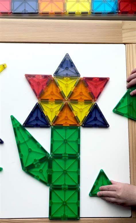 Build Flowers With Magna Tiles Play Based Learning Open Ended Play