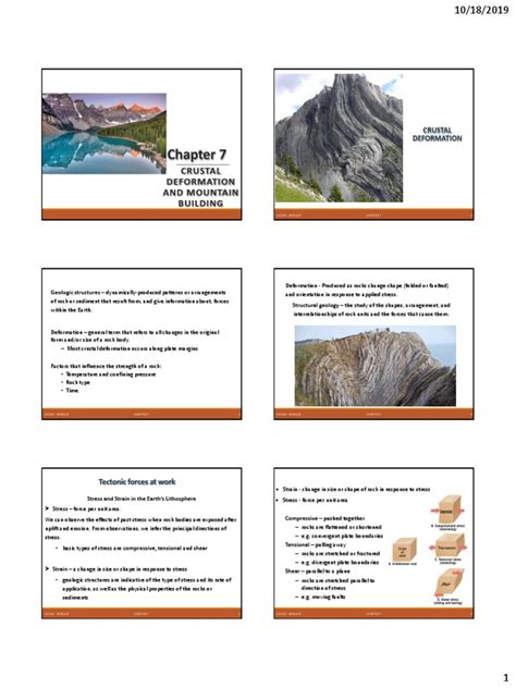 Esc302 Chapter 7 Crustal Deformation Pdf Fault Geology Deformation Engineering