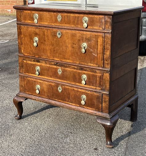 Georgian Chest Of Drawers With Brass Handles For Sale At Pamono