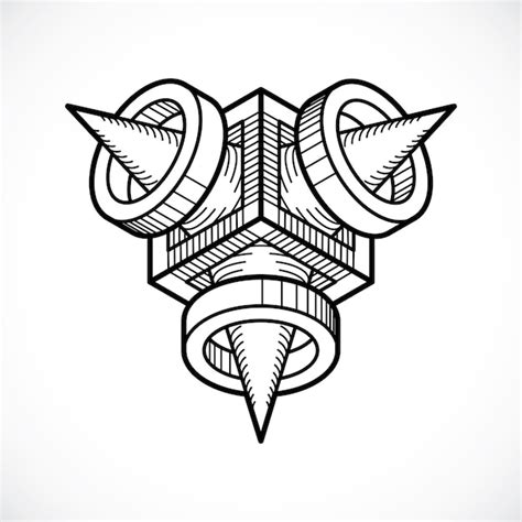 Premium Vector Engineering Abstract Shape 3d Vector Polygonal Figure