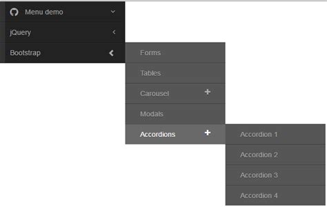 A Jquery Menu For Bootstrap With Vertical Animate And Hover Demos