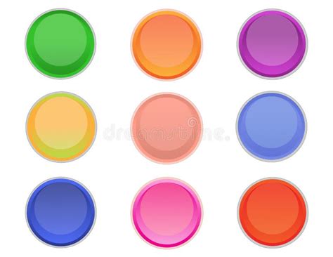 Round Colorful Buttons Stock Vector Illustration Of Blue 30373411