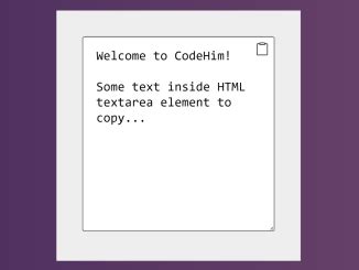 Textarea Copy To Clipboard Button CodeHim