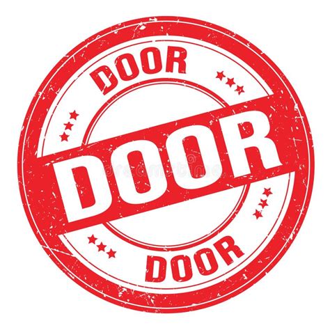 DOOR Text Written On Red Round Stamp Sign Stock Illustration